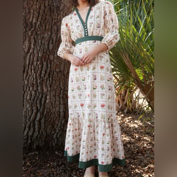 Anna Cate | Dresses | Anna Cate Emily Midi Vintage Stamp Dress | Poshmark
